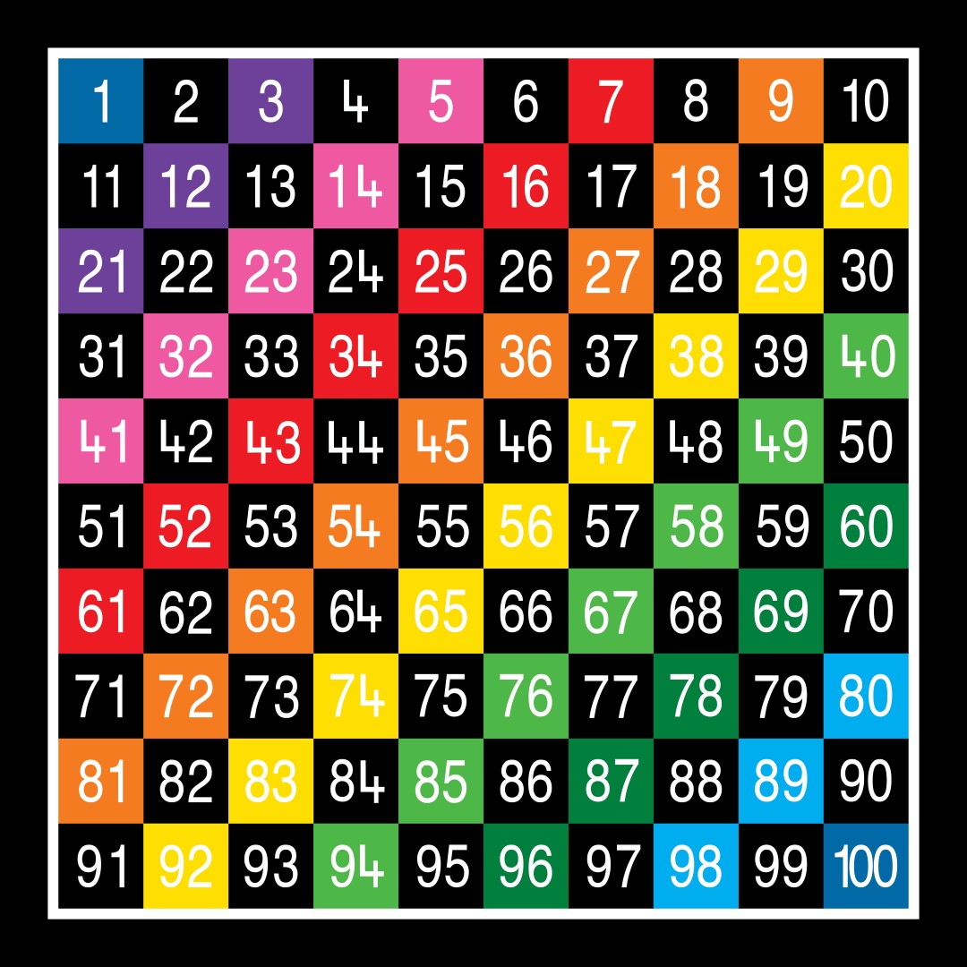 Number Grid 1 100 Spelplakkers
